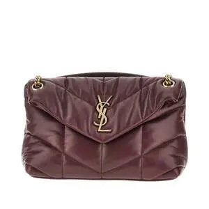 Saint Laurent Leather Small Loulou Puffer Bag - Red
