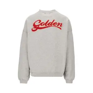 GOLDEN GOOSE Cotton Weathirt With Bouclé Fabric Logo