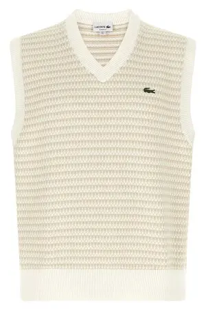 Lacoste Honeycomb Jacquard Knit Vest