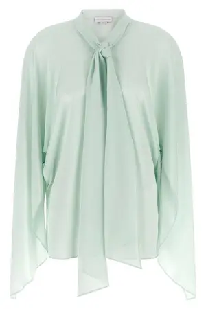 Stella McCartney Lavallière Collar Shirt - Green
