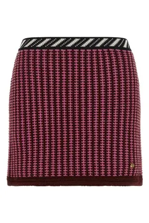Versace Crochet Knit Miniskirt - Pink