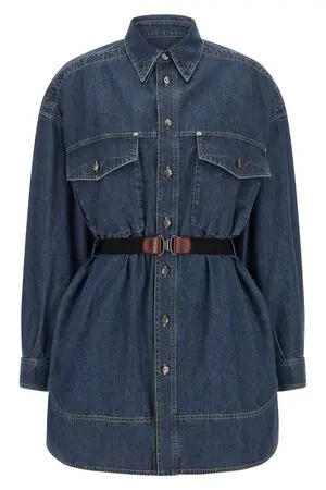 Versace Chambray Denim Dress - Blue