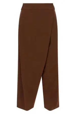 Alberto Biani Asymmetrical Panel Pants - Brown