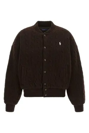 Polo Ralph Lauren Braided Bomber Jacket - Brown