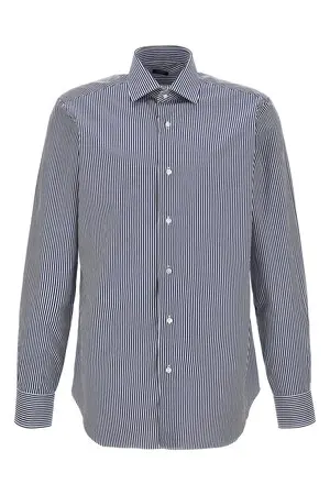 BARBA NAPOLI Striped Shirt - Blue