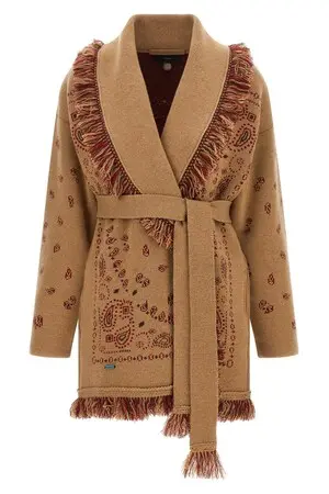 Alanui Bandana Jacquard Cashmere Cardigan