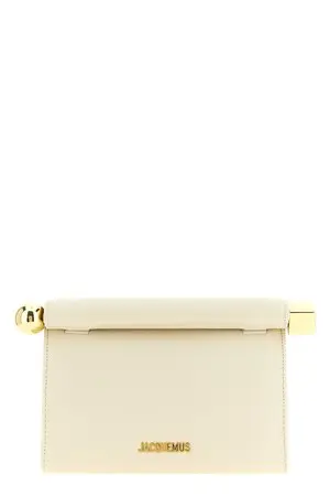 Jacquemus Le Sac Rond Carré Clutch Bag - White