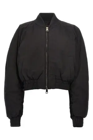 Andamane Sierra' Cropped Bomber Jacket - Black