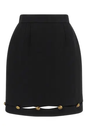 Versace Grain De Poudre Wool Skirt
