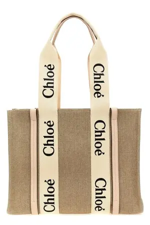 Chloé Woody Medium' Shopping Bag - Pink