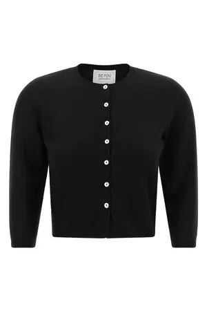 BE YOU Crew-neck Cardigan - Black