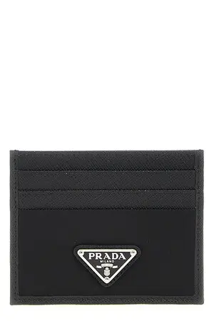 Prada Re-nylon Saffiano Cardholder - Black
