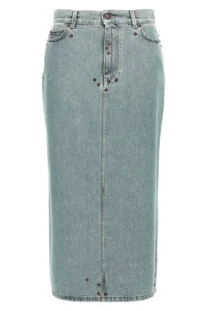 Moschino Rivets Denim Skirt