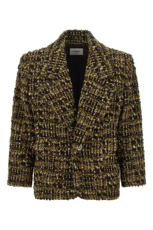 Saint Laurent Bouclé Tweed Blazer