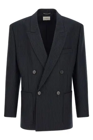 Saint Laurent Pinstriped Double-breasted Blazer