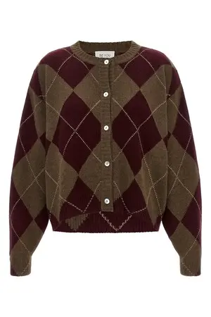 BE YOU Cashmere Argyle Cardigan