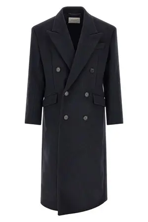 Saint Laurent Wool Double-breasted Overcoat