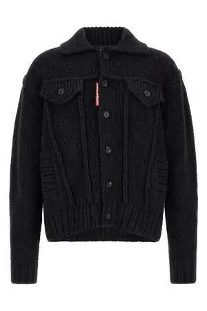 Dsquared2 Logo Patch Cardigan - Blue