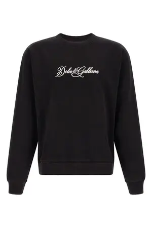 Dolce & Gabbana Logo Embroidery Sweatshirt - Black