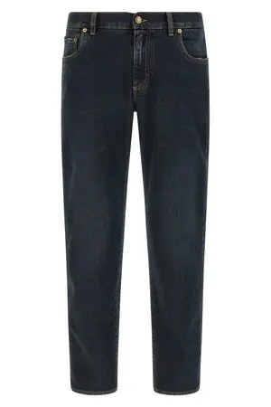 Dolce & Gabbana Logo Plaque Jeans - Blue