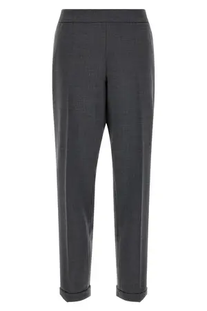 Alberto Biani Cropped Tailored Trousers - Gray