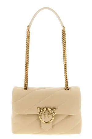 Pinko Classic Love Puff Crossbody Bag - Beige