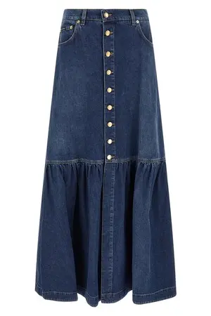 Dolce & Gabbana Flared Denim Skirt