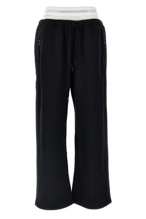 Alexander Wang Logo Elastic Exposed Brief Joggers - Black