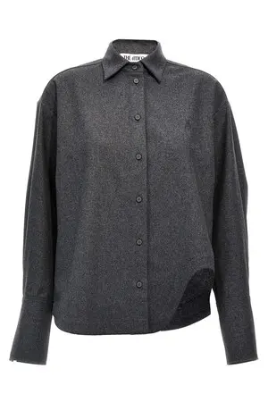 Attico Eliza Wool Blend Shirt - Gray