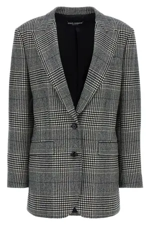 Dolce & Gabbana Pied De Poule' Blazer - White/black