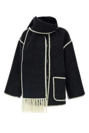 TOTEME Embroidered Scarf Jacket Coat
