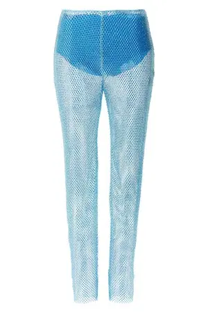 Giuseppe Di Morabito Sequin Mesh Pants - Light Blue