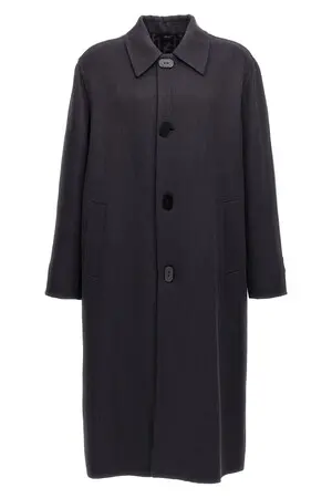 Fendi Double Wool Coat - Blue