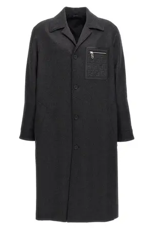 Fendi Single-breasted Cashmere Coat