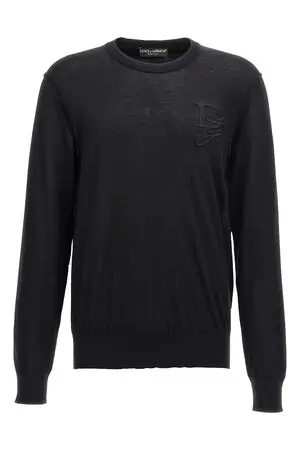 Dolce & Gabbana Logo Embroidery Sweater - Black
