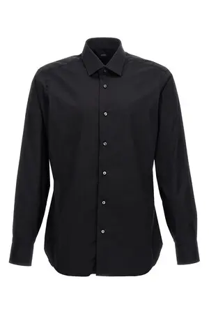 BARBA NAPOLI Poplin Shirt - Black