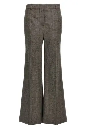 Stella McCartney Micro Houndstooth Wool Flared Trousers