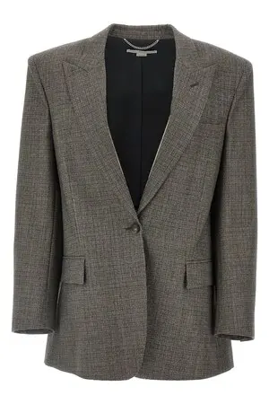 STELLA MCCARTNEY Single-breasted Micro Houndstooth Blazer
