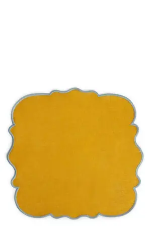BITOSSI Set Of 2 Napkins With Scalloped Edge - Yellow