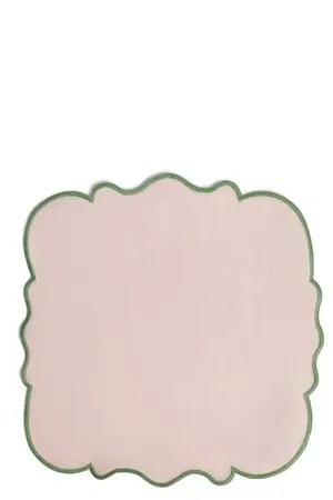 BITOSSI Set Of 2 Napkins With Scalloped Edge - Pink