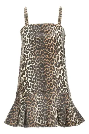 GANNI Leopard Mini Dress