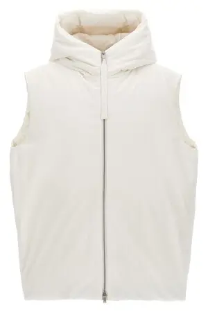 JIL SANDER Padded Nylon Vest - White