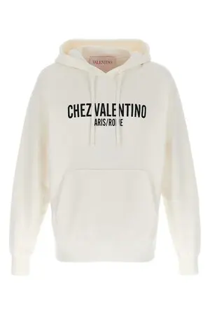 Valentino Garavani Printed Cotton Hoodie - White