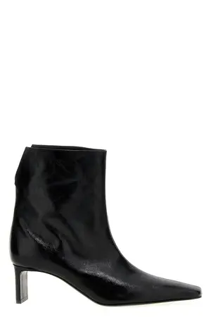 Khaite Ona Leather Ankle Boots