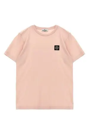 Stone Island Logo Badge T-shirt - Pink
