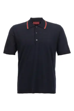 Gucci Web Ribbon Polo Shirt