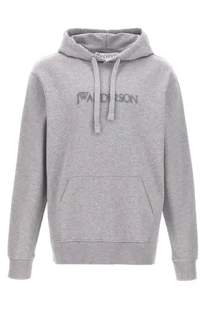 J.W.ANDERSON Logo Embroidery Hoodie - Gray