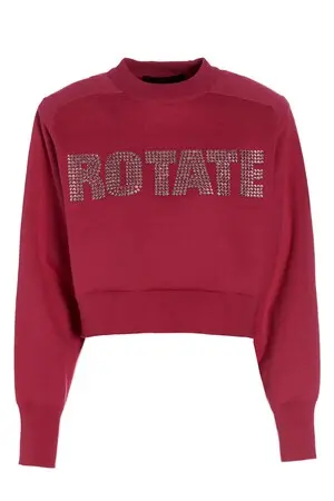 ROTATE BY BIRGER CHRISTENSEN Firm Rhinestone' Sweatshirt - Fuchsia
