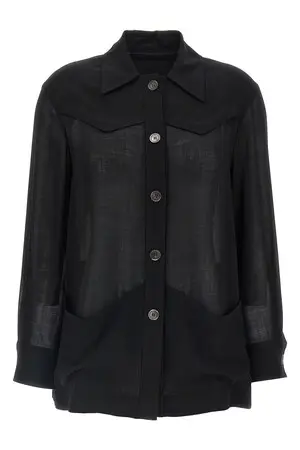 FERRAGAMO Semi-sheer Wool Jacket