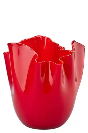 VENINI Fazzoletto' Vase - Red